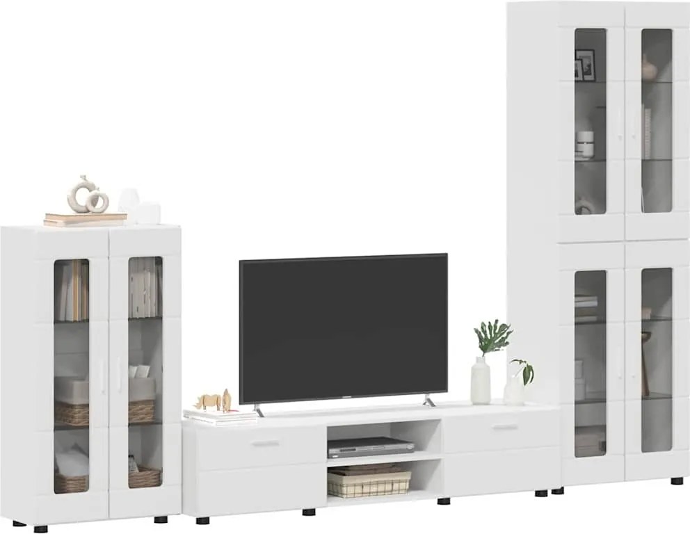 Sestava TV skříněk FLORIN 3 ks Bílá Kompozitní dřevo 3397954