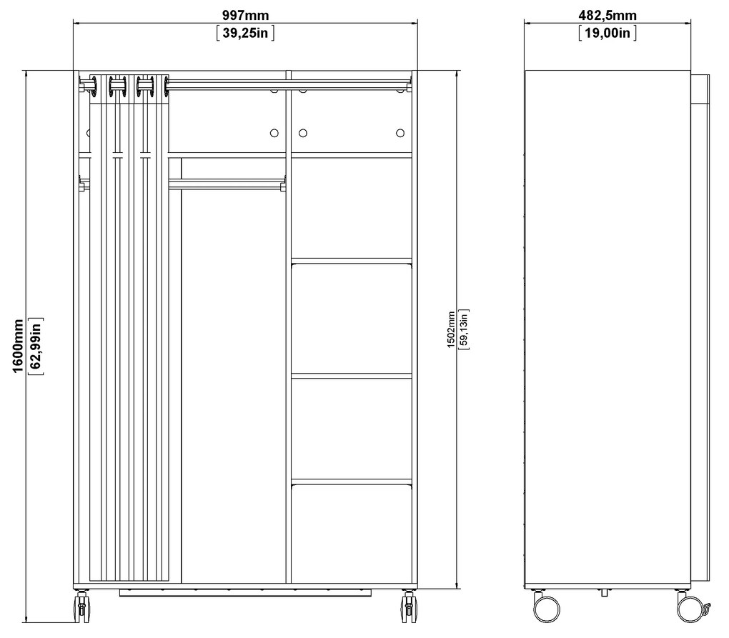 Skříň Kit 93119 jackson hickory/beige