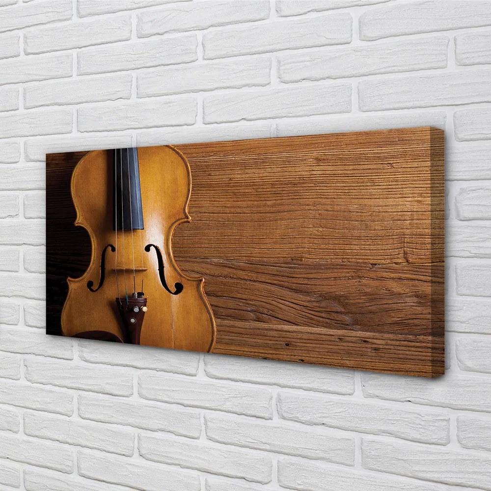 Obrazy na plátně Housle na dřevo 125x50 cm