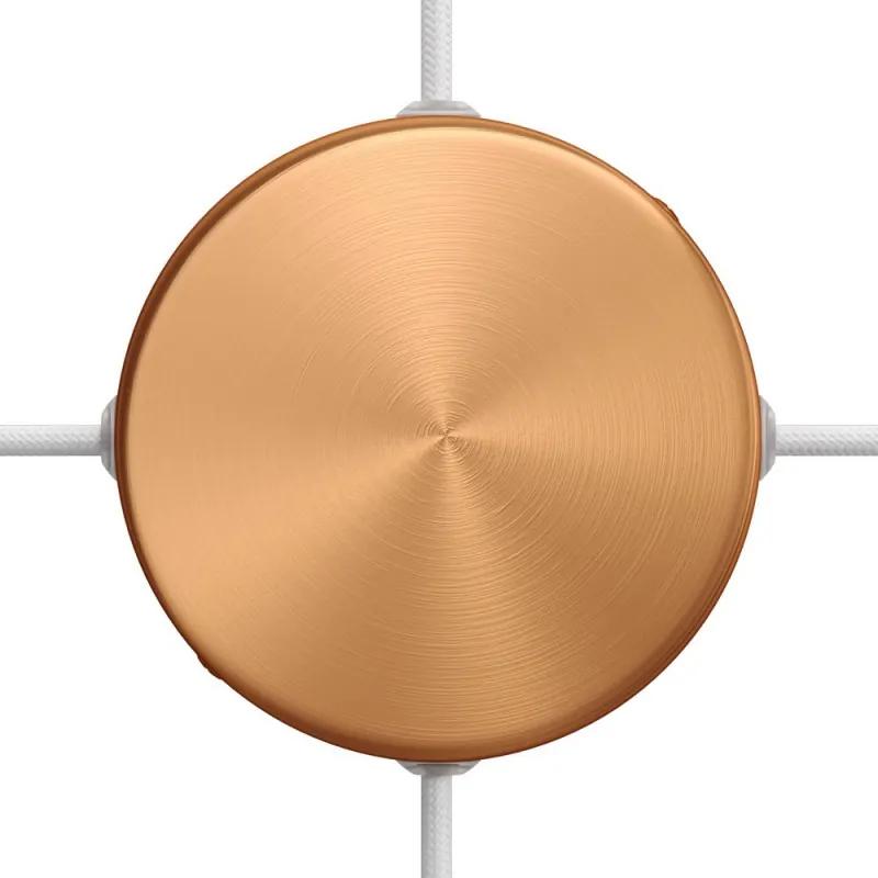 creative cables Smart válcový kovový stropní baldachýn se 4 bočními otvory Barva komponentu: Matný bronz