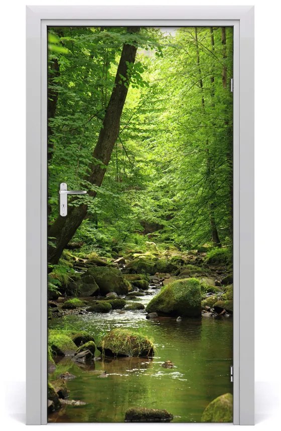 Fototapeta na dveře řeka v lese 85x205 cm