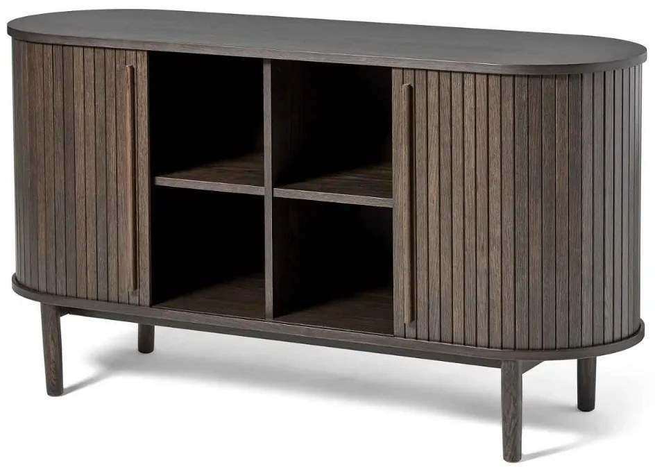 Designová komoda Palomino 140 cm tmavě hnědý dub
