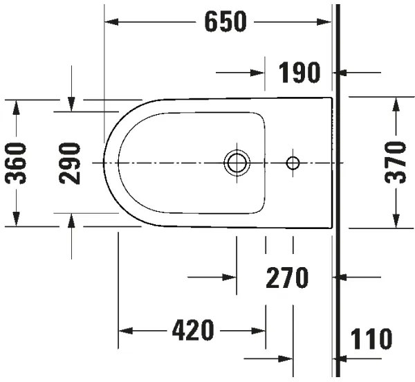 Duravit 2294100000 - Stojící bidet D-NEO keramika/lesklá bílá