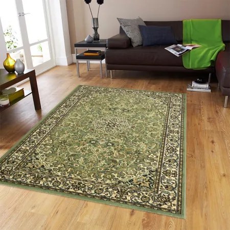 Koberce Breno Kusový koberec SOLID 55/APA, Zelená, Vícebarevné, 133 x 200 cm