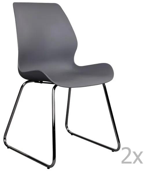 Sada 2 šedých židlí House Nordic Sola