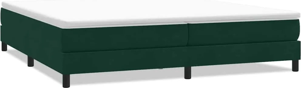 Postel Box Spring bez matrace tmavě zelená 200x210 cm samet 3315846