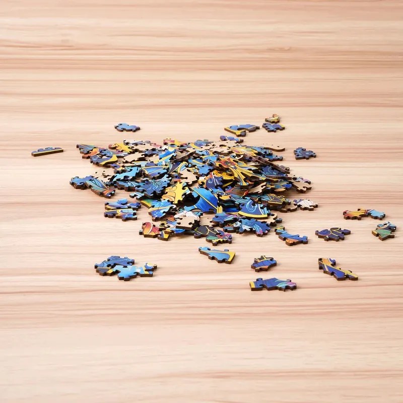 RoboTime Dřevěné puzzle Motýl Morpho Helena