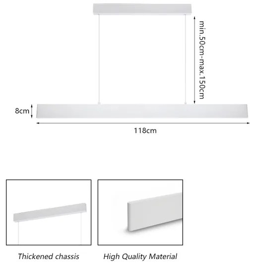 Brilagi - LED Stmív. lustr na lanku SLIMLINE LED/40W/230V 3000-6000K bílá + DO
