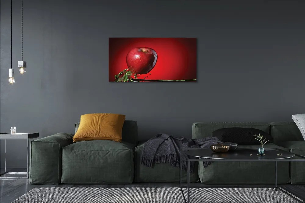 Obrazy na plátně jablko ve vodě 125x50 cm