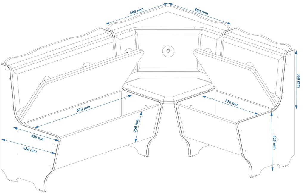 Rohová lavice FARAON