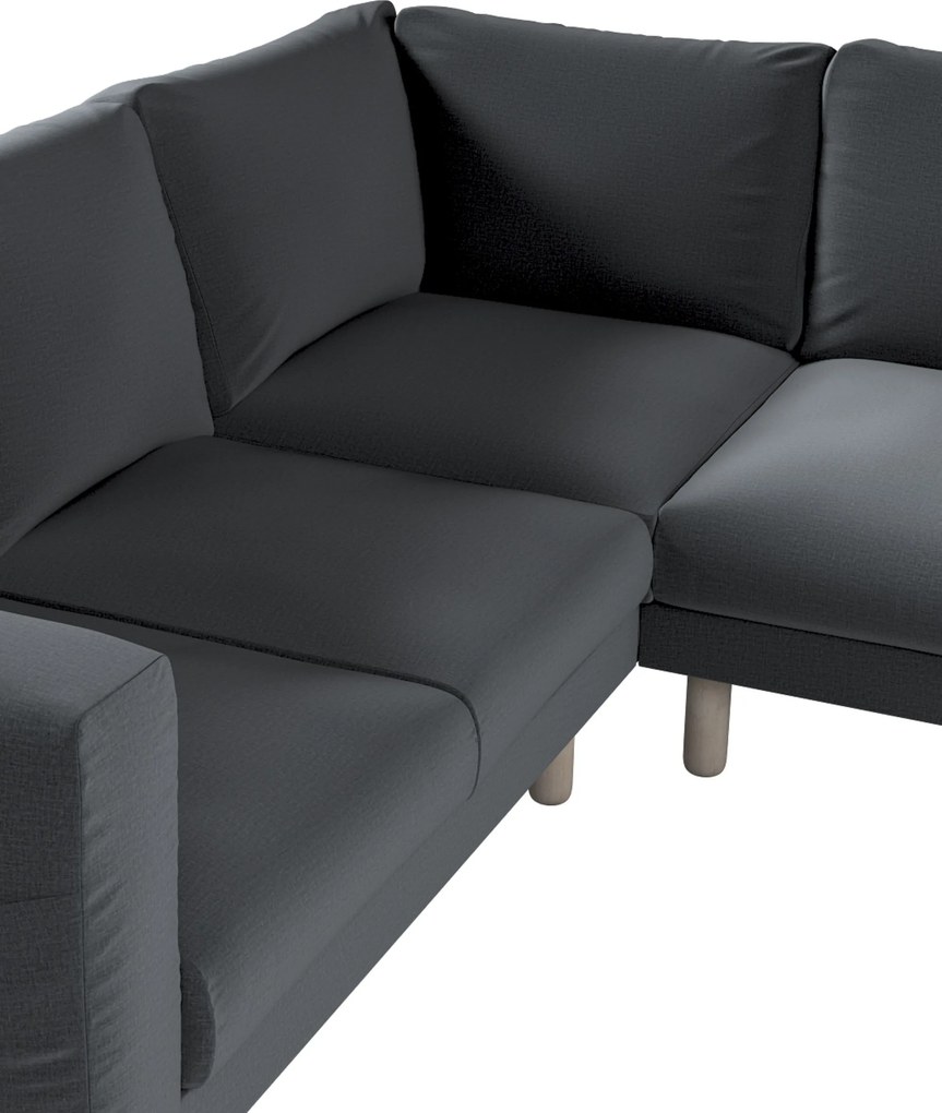 Potah na pohovku IKEA Norsborg rohová 4-místná barva šedá látka sametová