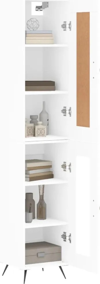 Skříň highboard bílá 34,5 x 34 x 180 cm kompozitní dřevo 3200361