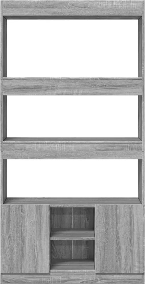 Skříň highboard šedá sonoma 92 x 33 x 180 cm kompozitní dřevo 3309623