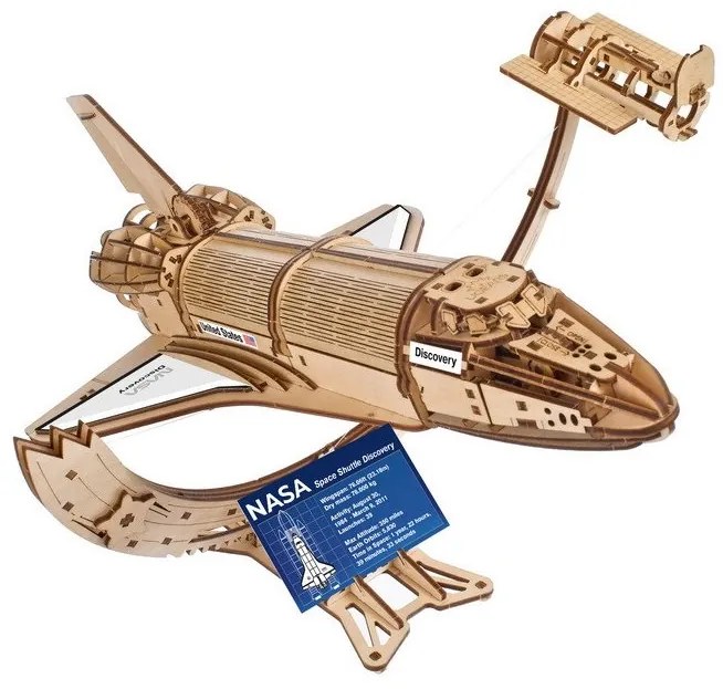 Ugears 3D Dřevěné mechanické puzzle NASA Vesmírný raketoplán