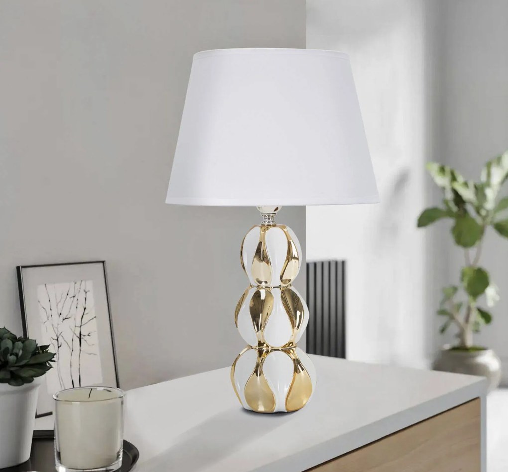 Noční lampa s keramickou konstrukcí O 28 cm