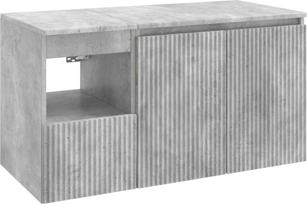 Sada koupelnového nábytku 2 ks Betonově šedá Kompozitní dřevo 3404117