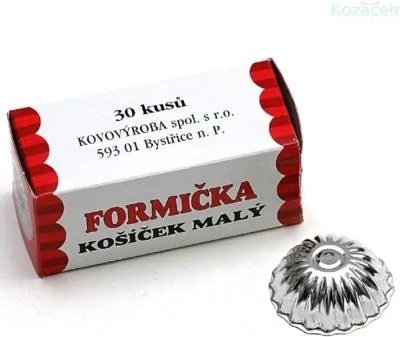 Kovovýroba spol.s r.o. Formičky plechové BYST. košík malý 4 cm/30ks