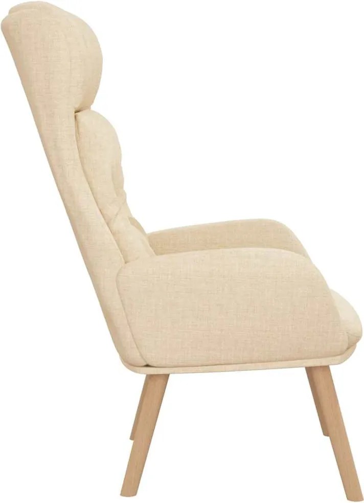 Relaxační křeslo krémové textil 341292