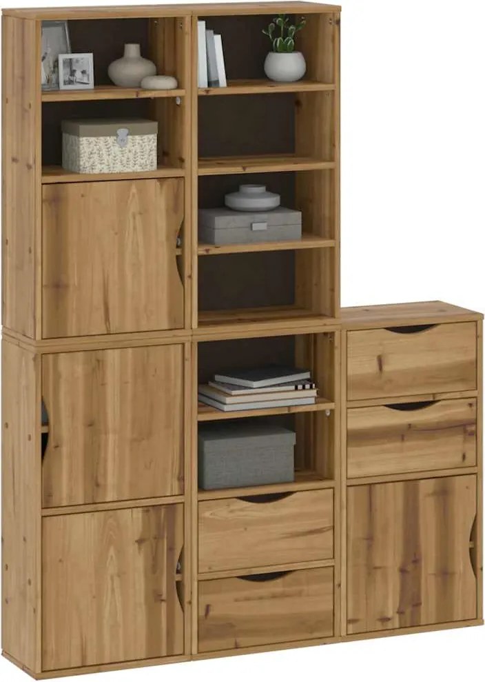 Boční skříňky 5 ks "ODDA" 40x24x79 cm Borovicový masiv 3365358