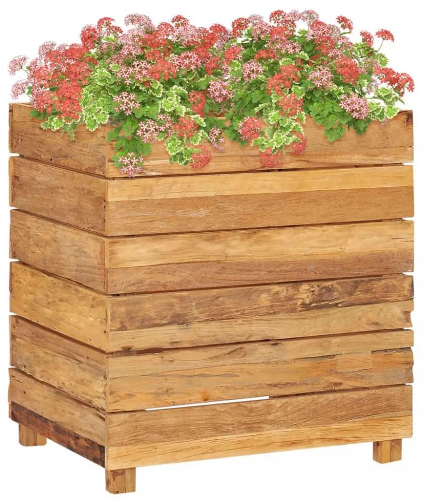 Zahradní truhlík teakové dřevo Dekorhome 50x40x55 cm