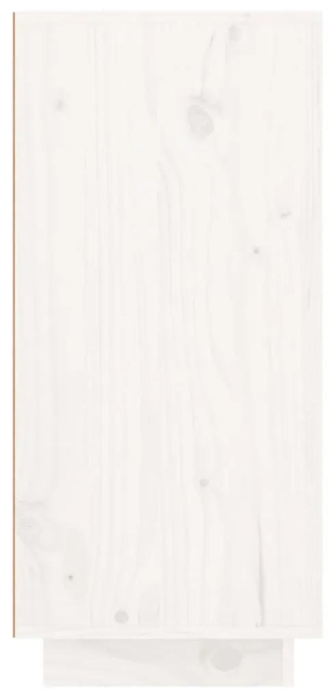 Příborník Philo - masivní borové dřevo - 111x34x75 cm | bílý