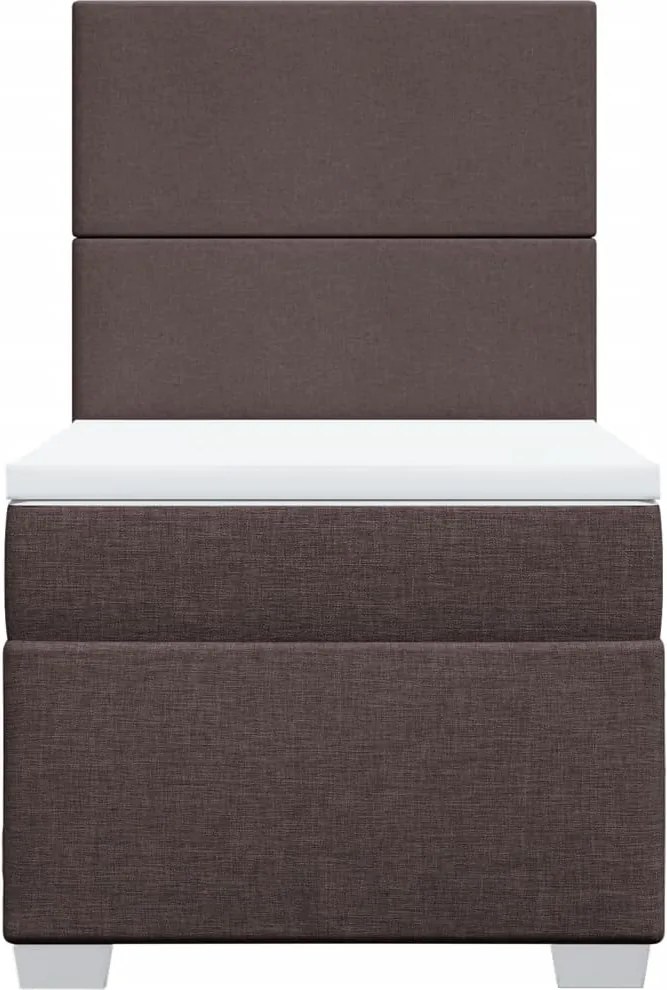 Box spring postel s matrací tmavě hnědá 80x200 cm textil 3290311