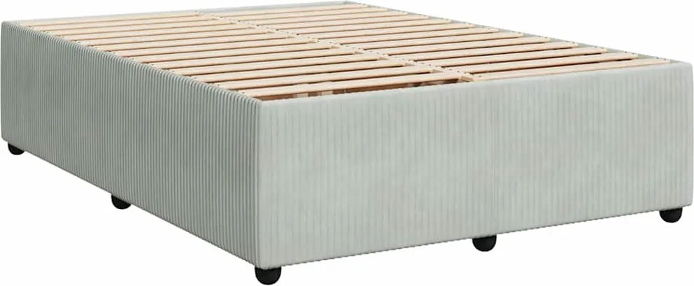 Box spring postel s matrací světle šedá 160x200 cm samet 3287776