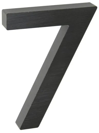 Domovní číslo "7", RN.100LV, broušené, černá