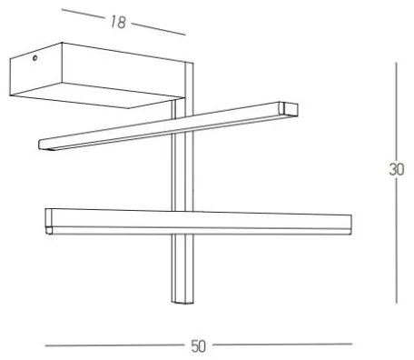 Zambelis 22025 - LED Stmívatelný přisazený lustr LED/25W/230V černá