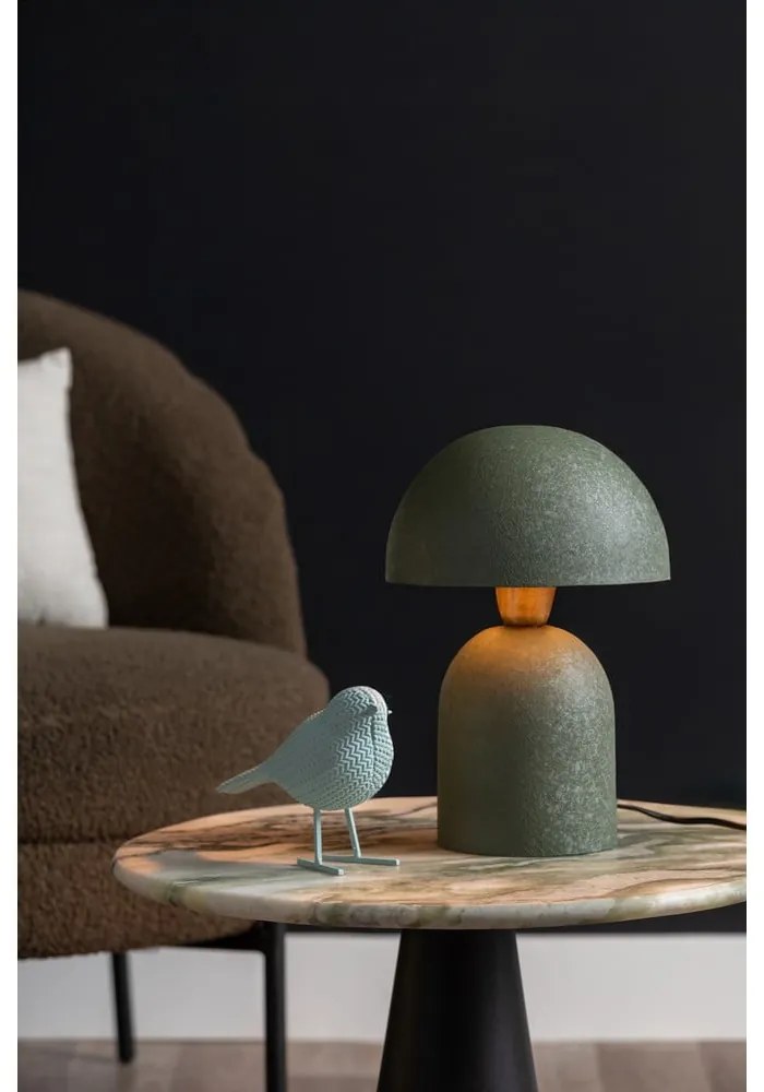 Zelená stolní lampa s kovovým stínidlem (výška 30 cm) Boaz – Leitmotiv