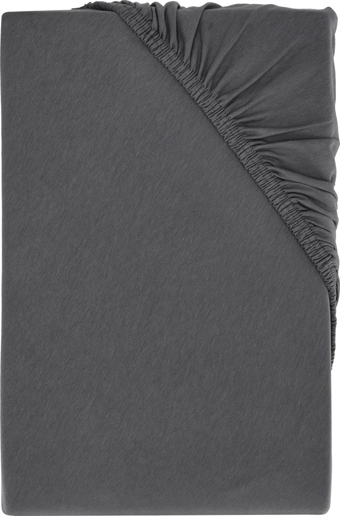 Livarno home Žerzejové napínací prostěradlo, 180-200 x 200 cm (antracitová)