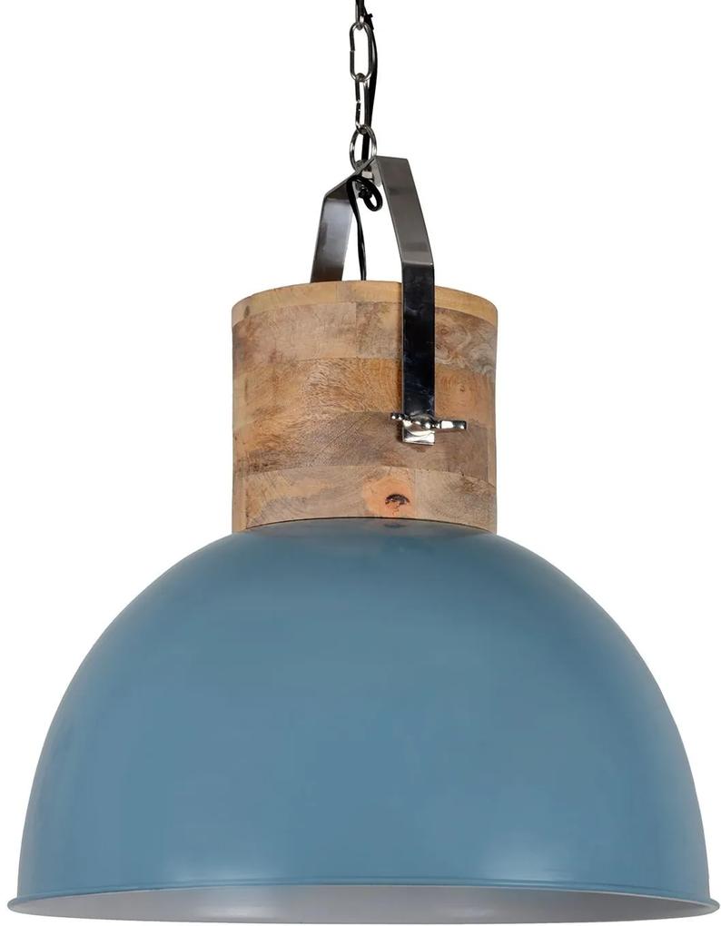 Modré závěsné kovové retro světlo Fabriano Vintage blue - Ø 40*51 cm