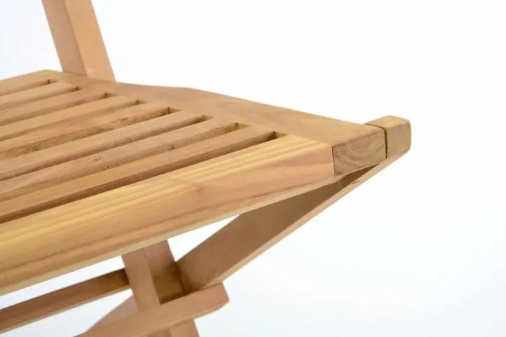 Skládací židle z teaku, vysoké opěradlo, s ochrannou vrstvou
