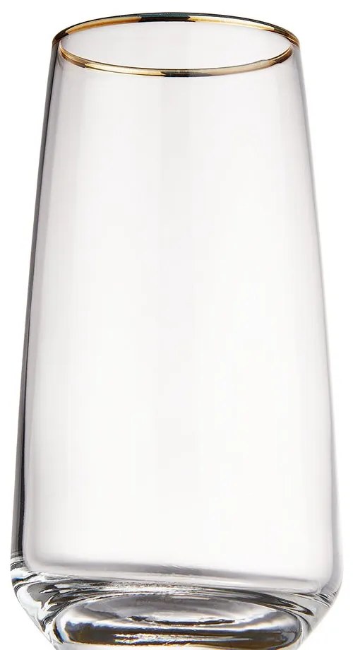 TOUCH OF GOLD Sklenice na longdrink se zlatým okrajem 480 ml