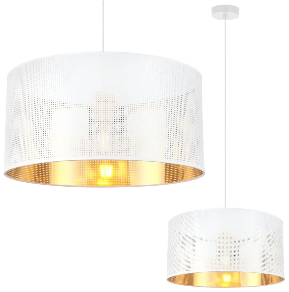 Závěsné svítidlo Asti0, 1x bílé PVC stínítko, (fi 40cm), g, w