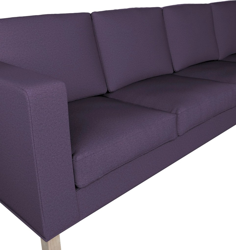 Potah na pohovku Karlanda levá rohová barva fialová látka pletený vzor