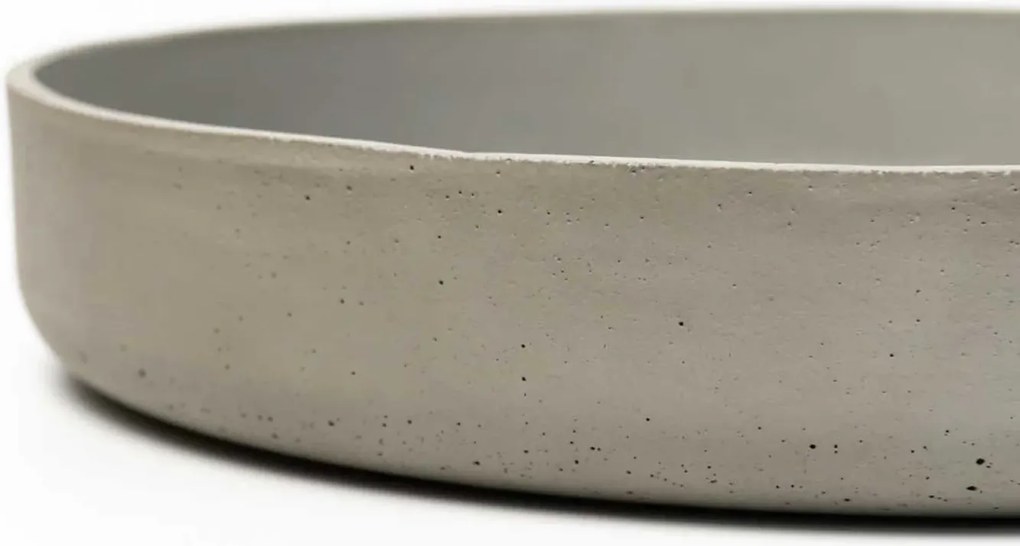 Dekorační miska ORYVEN, sklolaminát, průměr 30 cm, beton design
