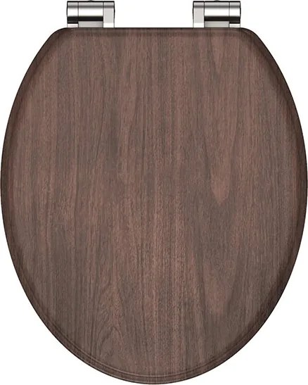 Eisl Sanitär WC prkénko MDF Soft Close Dark Wood 80193