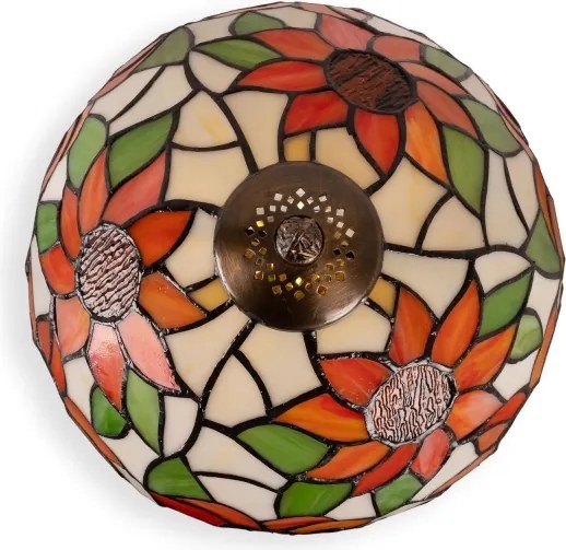 BRILAGI - Tiffany vitrážová stolní lampa SUNFLOWER 1xE27/60W/230V + 1xE14/40W