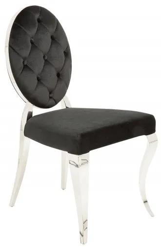 Židle moderní barokní černá / 37354