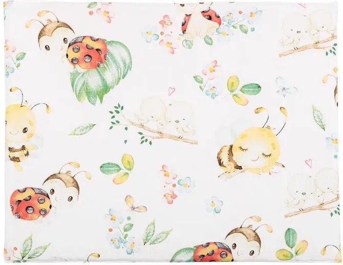 Bellatex Polštářek pro kojence do postýlky Zelená,Červená,Bílá 42x32 cm, (tenký)
