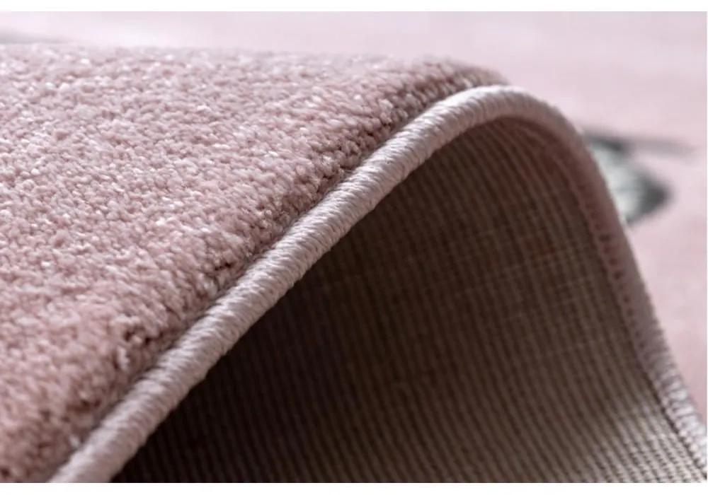 Dětský kusový koberec Sloník růžový 200x290cm