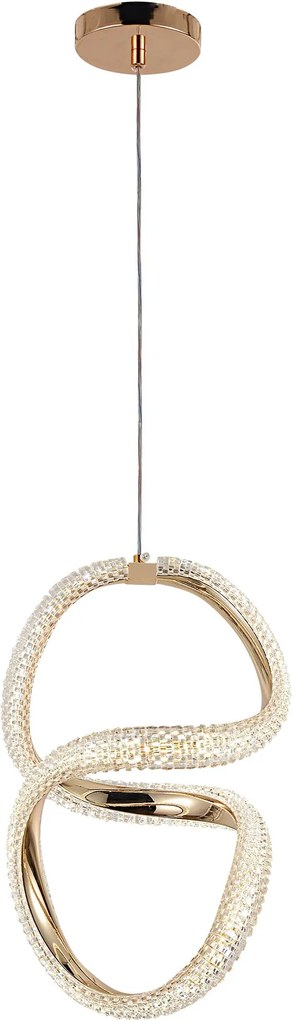 Toolight Toolight, LED závěsné svítidlo 24W, 4000K, G077-3CPR, zlatá, OSW-08667