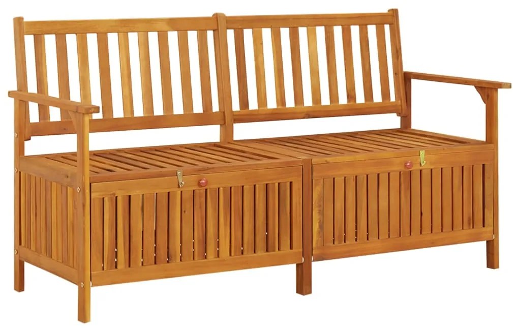Úložná lavice 148 cm masivní akáciové dřevo 316743