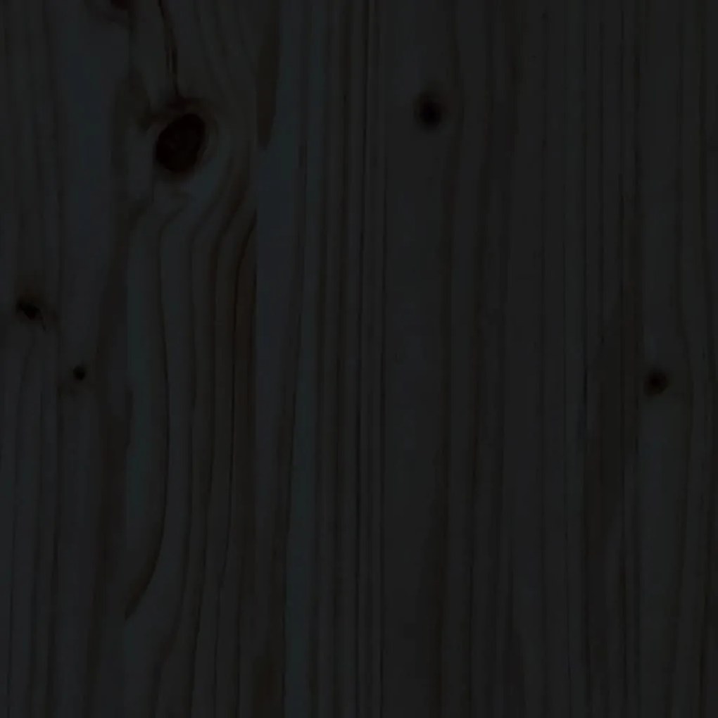 Zahradní lehátko černé 199,5 x 60 x 74 cm masivní borové dřevo - Default Title