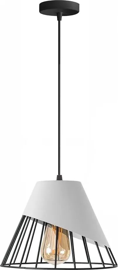 Toolight - závěsná stropní zrcadlová lampa E27 60W APP228-1CP, černá-bílá, OSW-00888