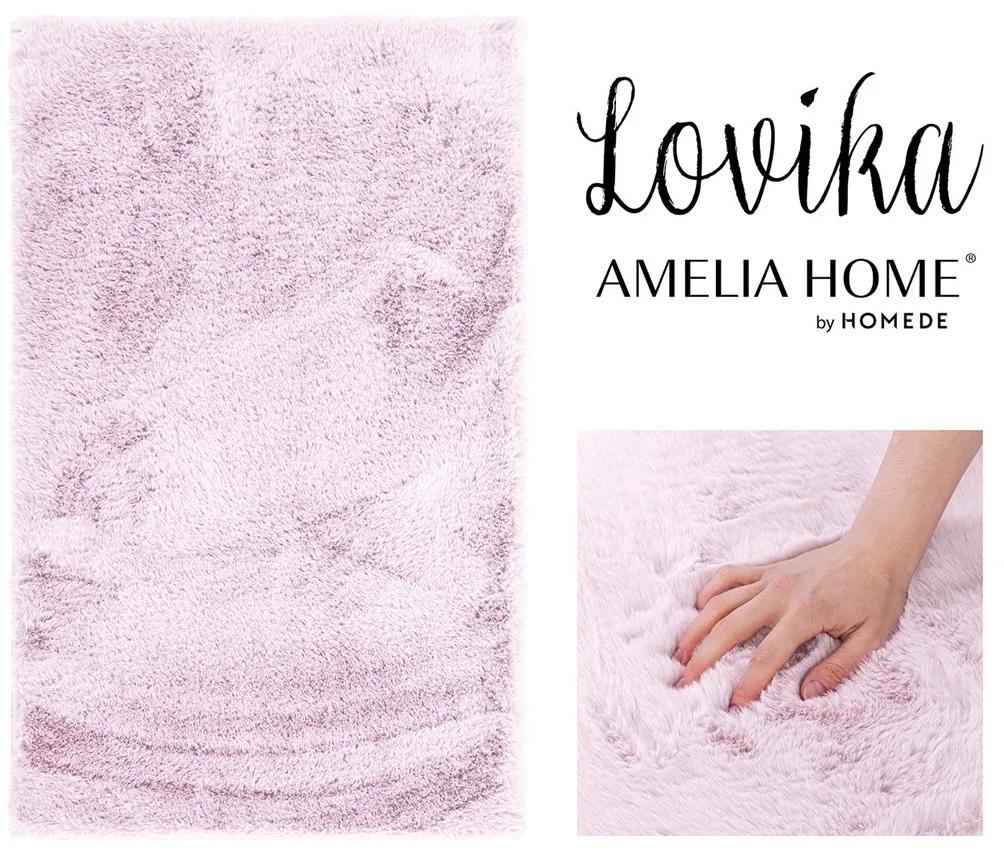 Kusový koberec AmeliaHome Lovika světle růžový