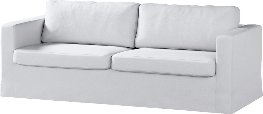 Potah na pohovku IKEA Karlstad 3-místná, nerozkládací, dlouhý barva bílá látka pletený vzor