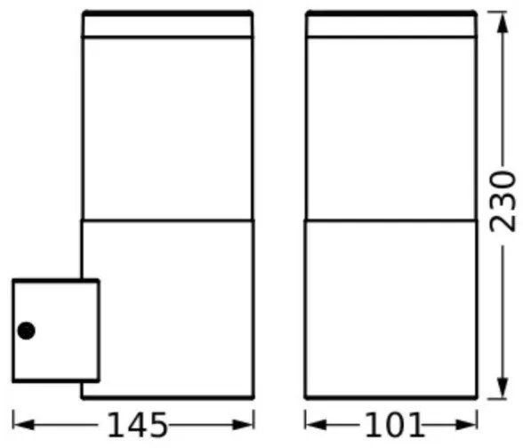Ledvance - Venkovní nástěnné svítidlo EBRO 1xE27/20W/230V IP44