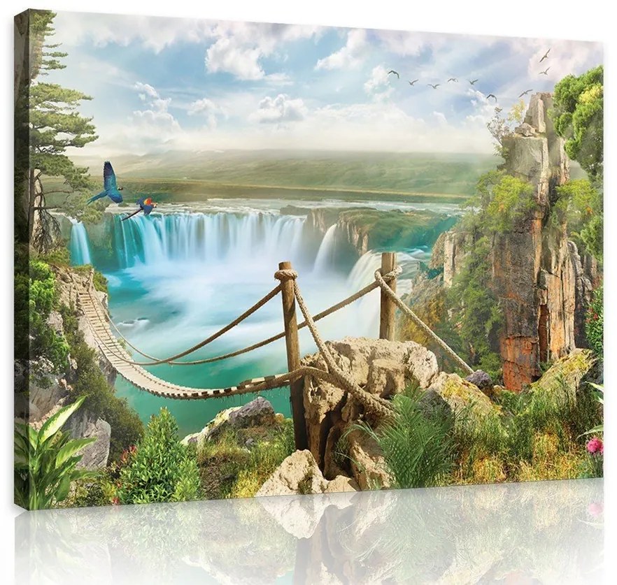 Postershop Obraz na plátně: Vodopády (2) - 75x100 cm